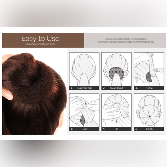Bath, Skin & Hair | Donut Hair Bun Maker Flower Girl Bun Ballet Hair ...